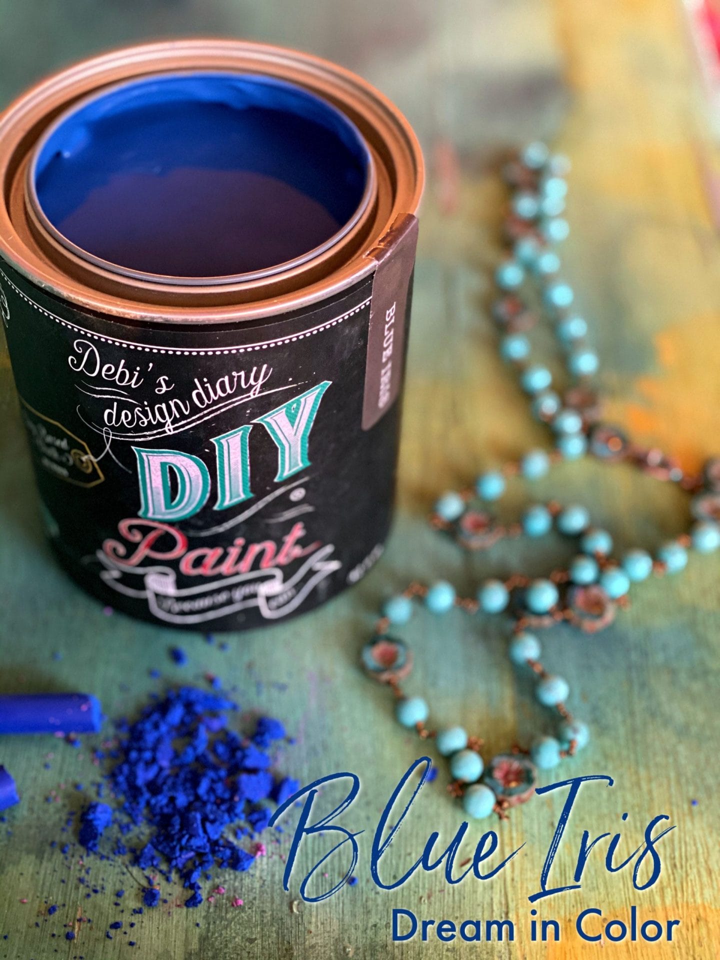 Blue Iris DIY Paint • The Turquoise Iris
