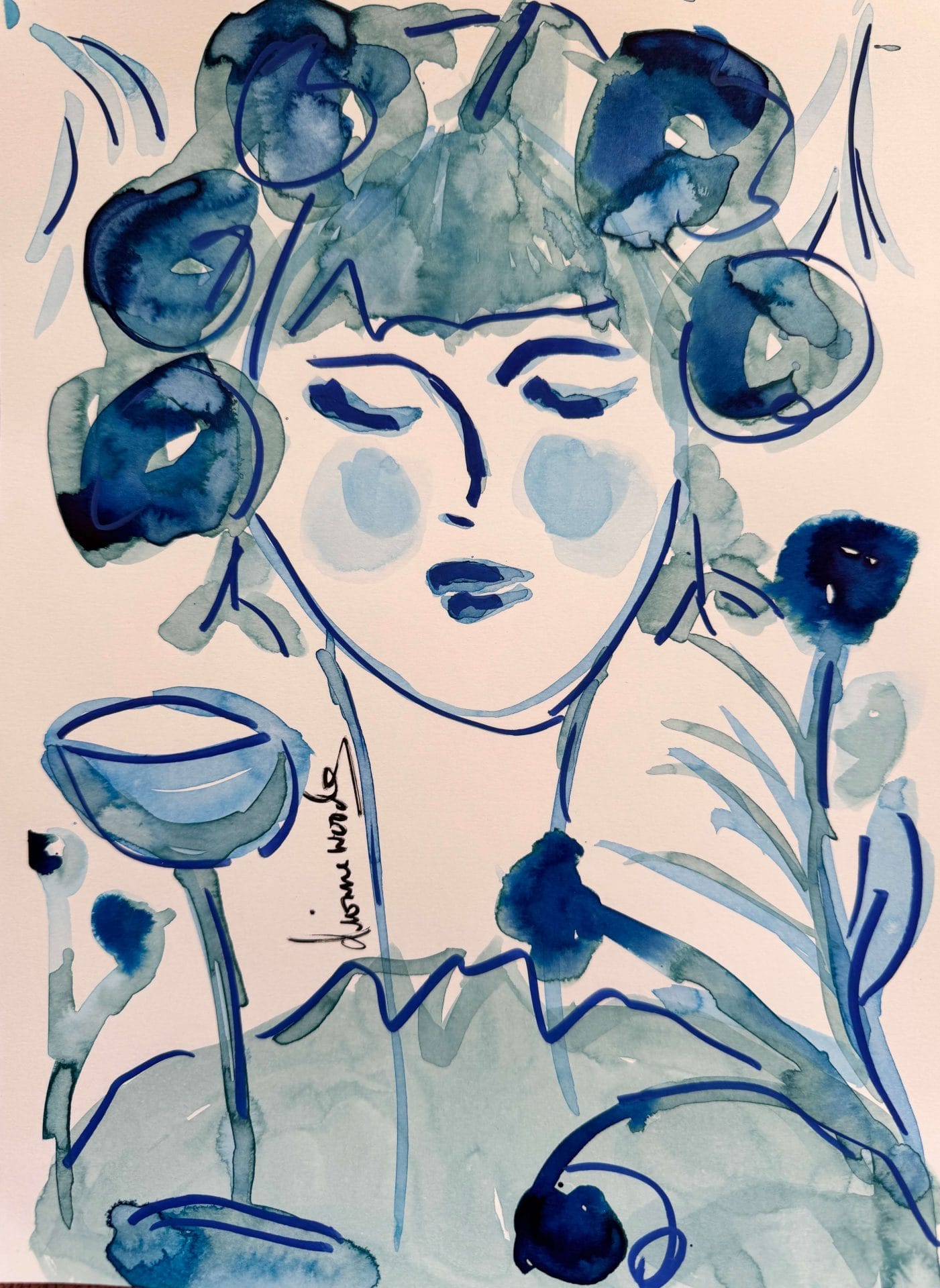 Watercolor Art ‘Language of Grace 3’ by Dionne Woods