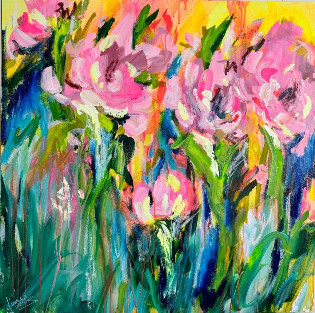 36″ x 36″ ‘Poetry In Color’ • The Turquoise Iris